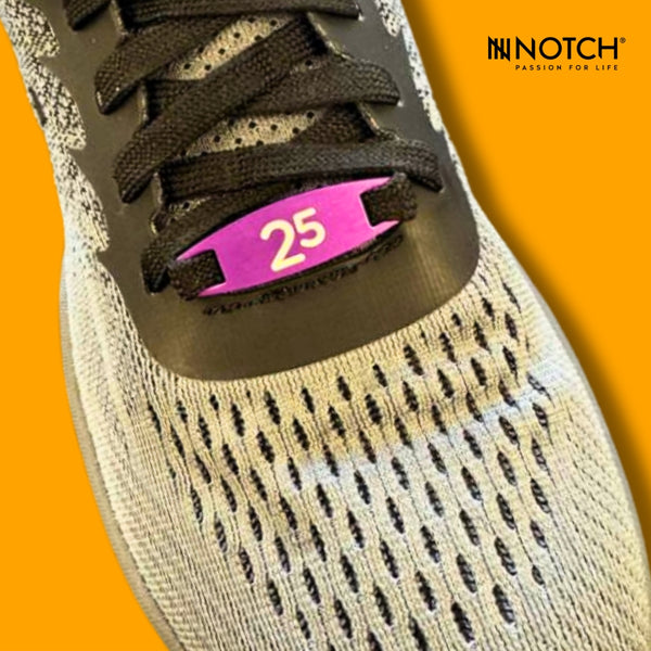 parkrun Milestone Run/Walk 25 NOTCH™ Lace Tag – parkrun Shop